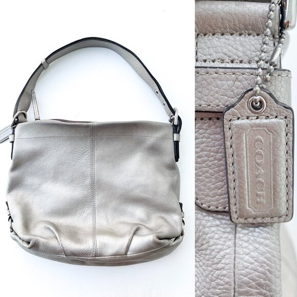 Coach | Bags | Coach Bag Geniune Leather Silver Hobo F564 | Poshmark